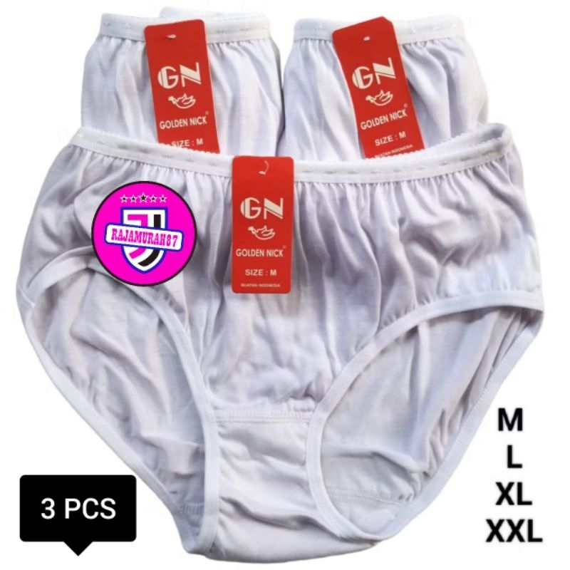 Jual 《 3 PCS 》CD Golden Nick 937 PUTIH Celana Dalam PUTIH Golden Nick ...