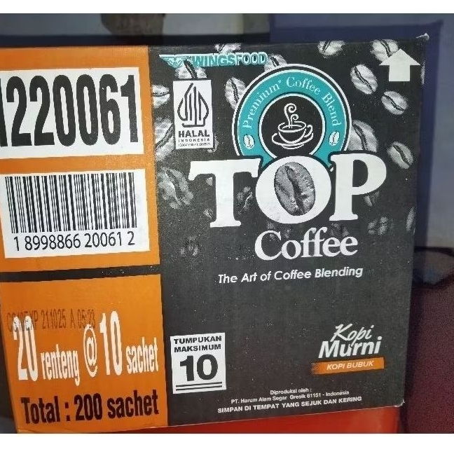 Jual ( 1 dus isi 20 renteng ) Top Kopi Murni mini 7g | Shopee Indonesia
