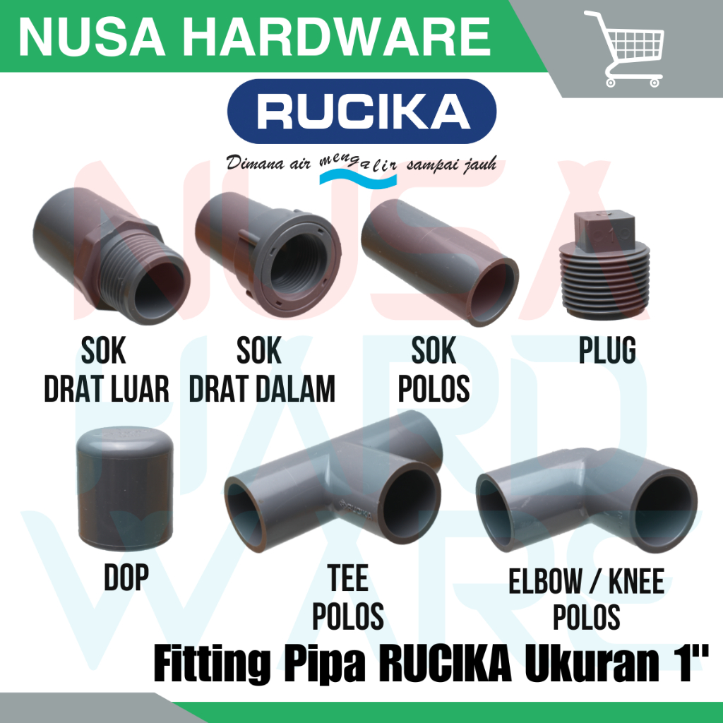 Jual RUCIKA Fitting Pipa PVC AW 1 Inci Original - Sok Drat Luar SDL ...