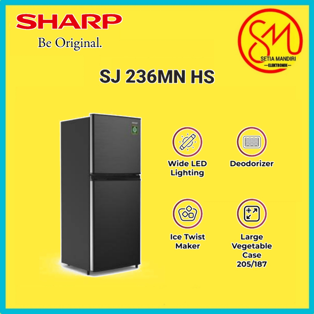 Jual KULKAS SHARP SJ 236 MN HS LEMARI ES 2 PINTU SJ236MNHS | Shopee ...