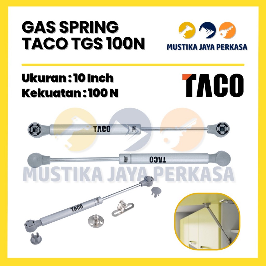 Jual Gas Spring Gaspring Taco 100 N Engsel Kabinet Besi Push Hidrolis ...