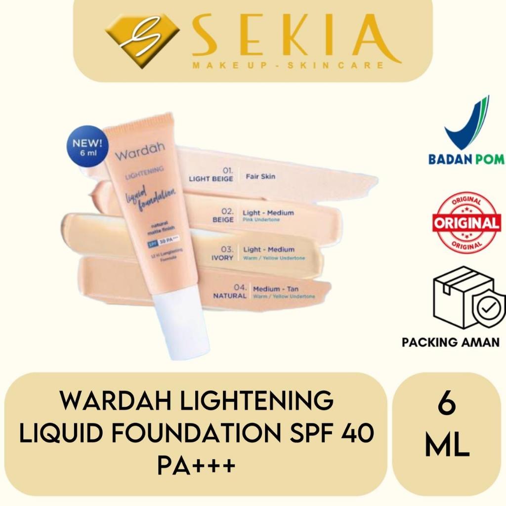 Jual Wardah Lightening Liquid Foundation SPF 40 PA+++ 6ml | Shopee ...