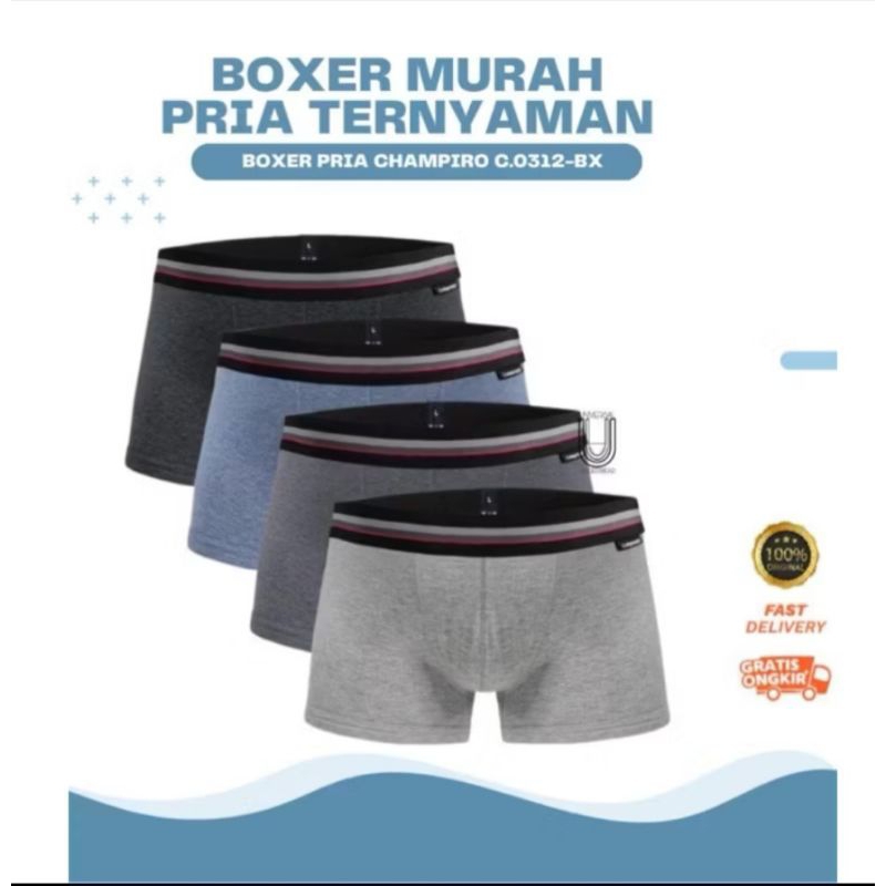 Jual CD pria dewasa 1pack isi 3pcs / CD Champiro Boxer C.0312-BX ...
