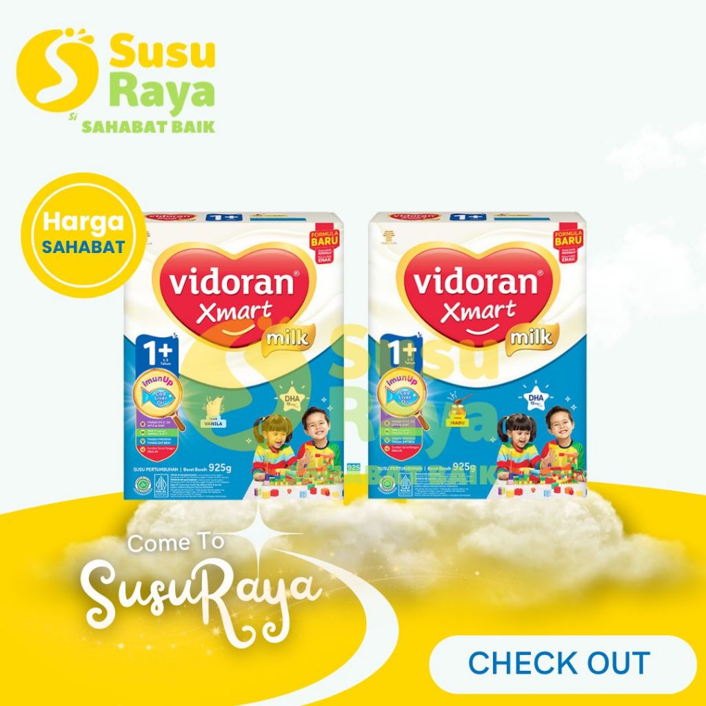 Jual PACKING DUS !! VIDORAN XMART 1+ / 3+ VANILA / MADU 700GRAM ...