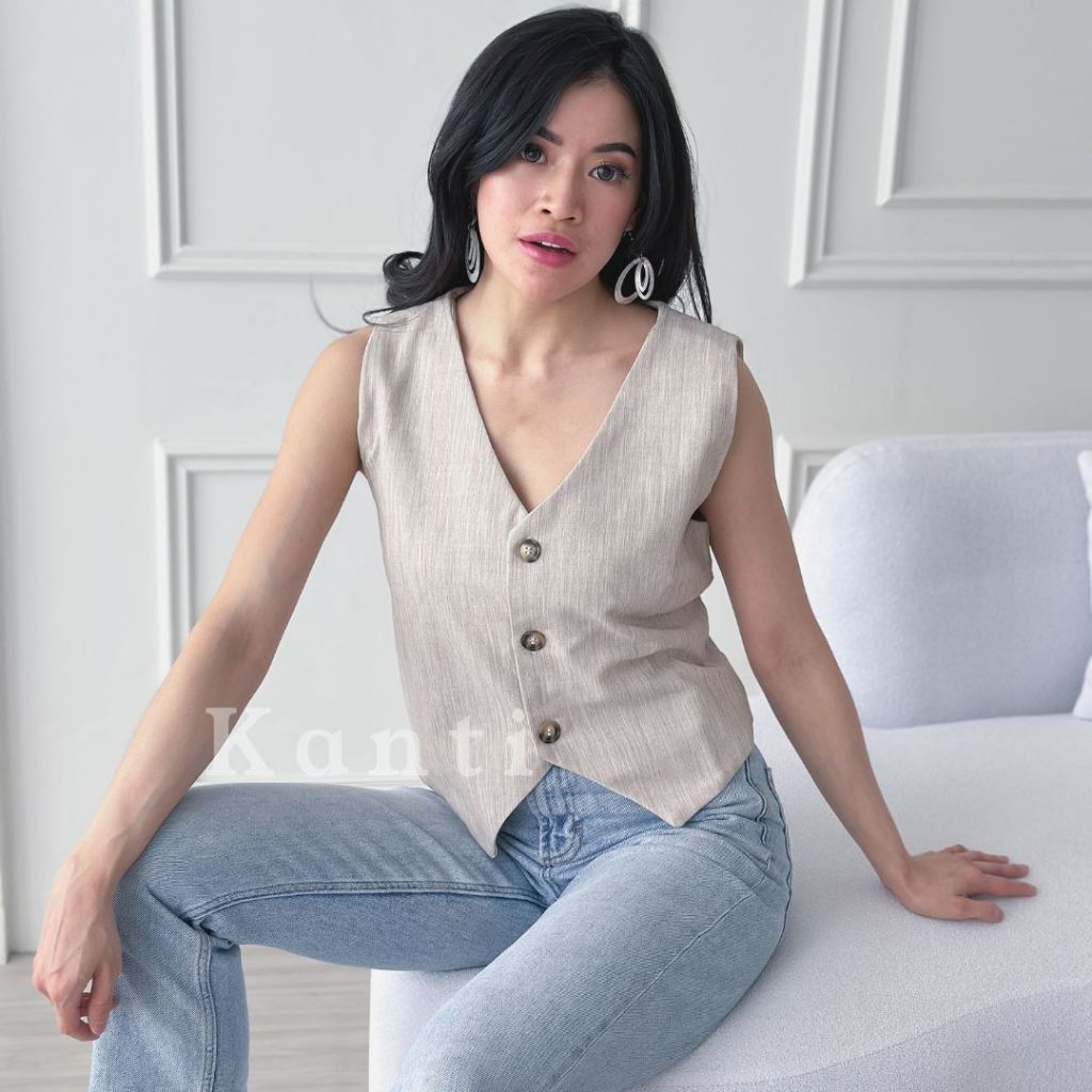Jual KANTI - JENNY VEST / CELANA / ONE SET - VEST ONE SET, rompi one ...