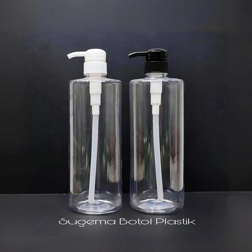 Jual Botol Pump 1000ml Bening / Botol Pet 1 Liter Model Rf Clear ...