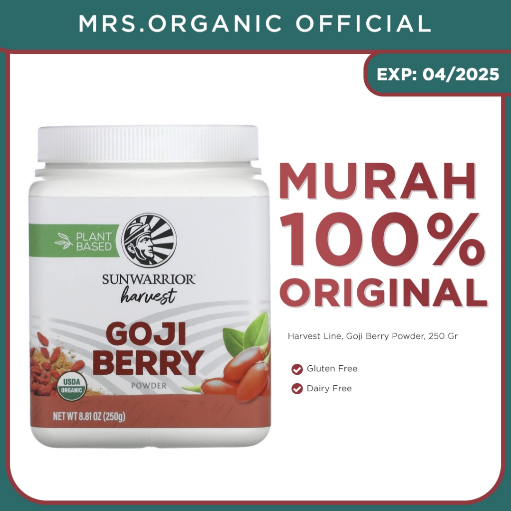 Jual SUNWARRIOR, HARVEST LINE, GOJI BERRY POWDER, 250 GR | Shopee Indonesia