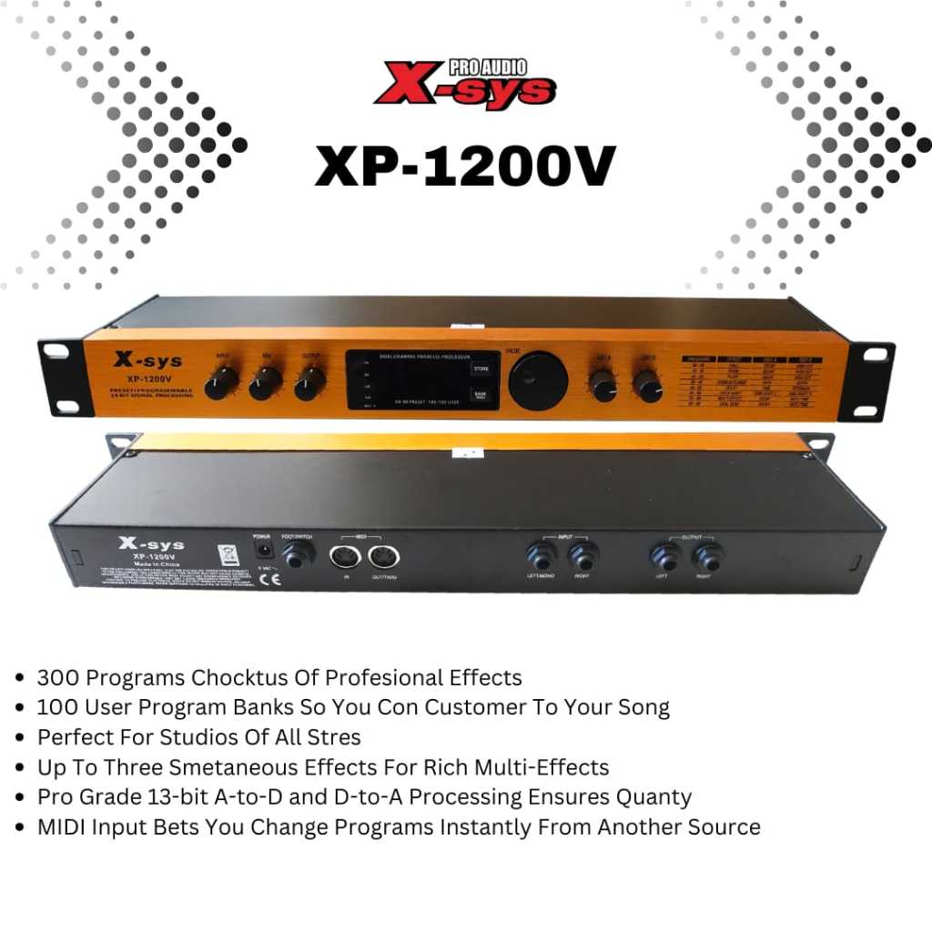 Jual EFFECT VOCAL X-SYS XP-1200V Effect Vokal Xsys xp 1200v | Shopee ...
