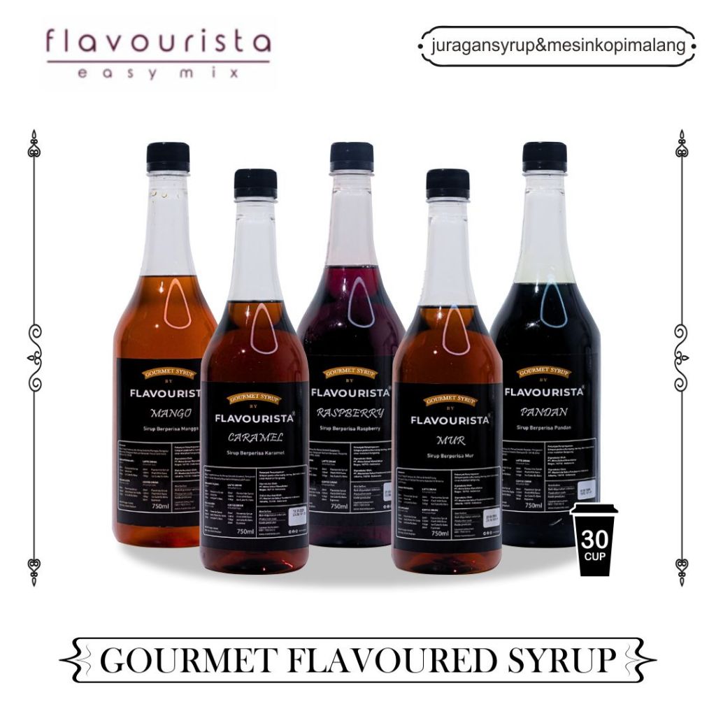 Jual Flavourista Flavoured Syrup (All Var.) 750ml | Jual Flavourista by ...