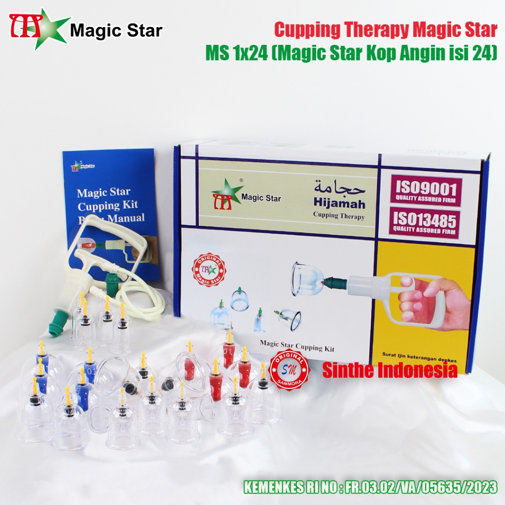 Jual Kop Angin Murah isi 24 kop / Alat Bekam Magic Star isi 24 pcs / Kop Bekam Original ...
