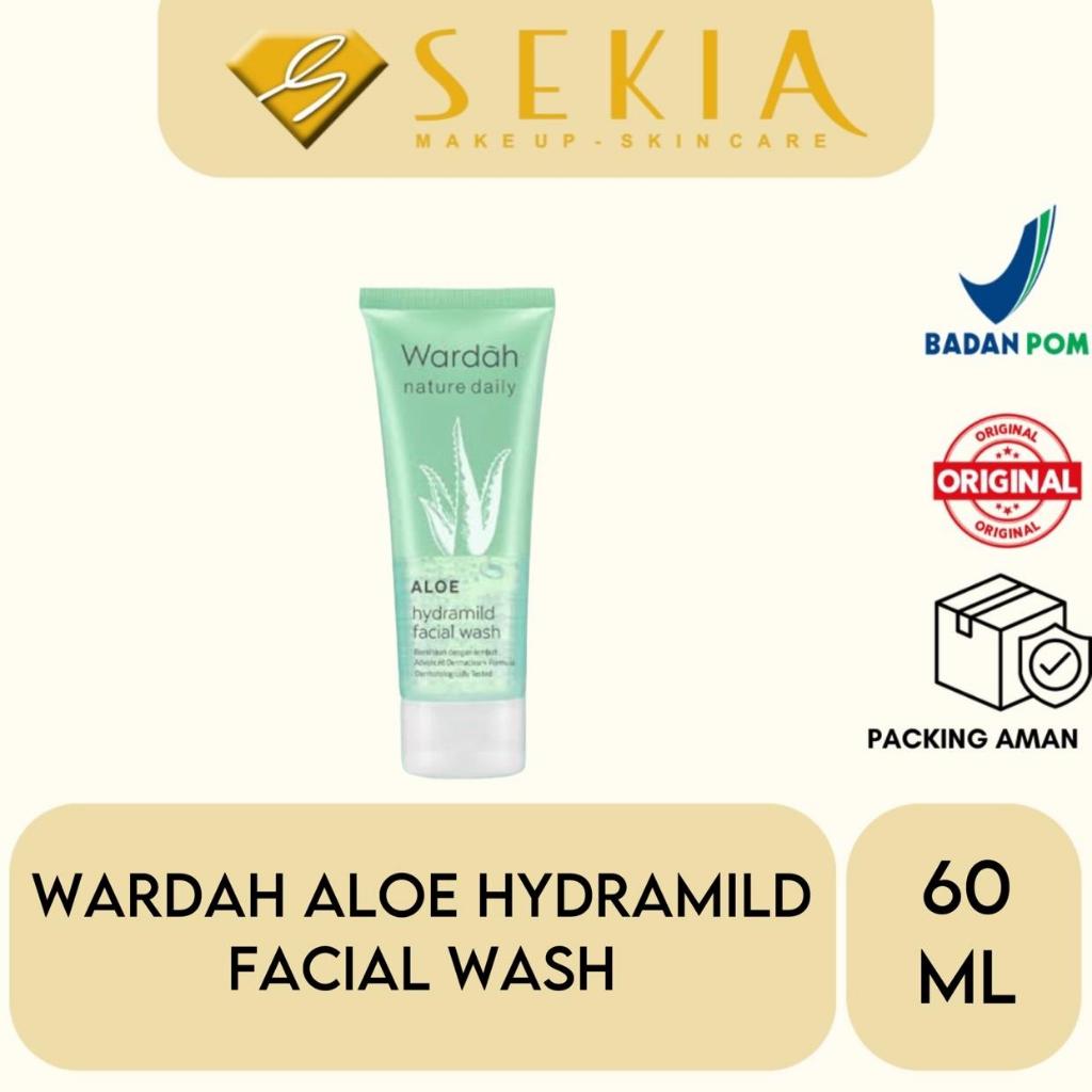 Jual Wardah Nature Daily Aloe Hydramild Facial Wash 60ml/ Wardah Facial ...
