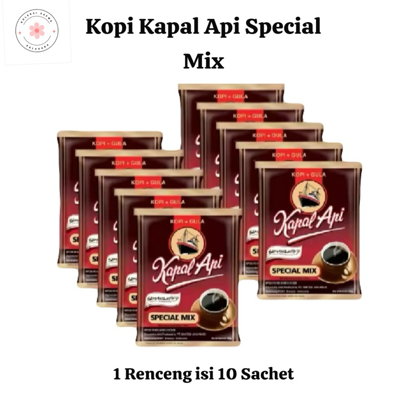 Jual KOPI HITAM KOPI KAPAL API SPECIAL MIX KOPI + GULA RENCENGAN ISI 10 ...