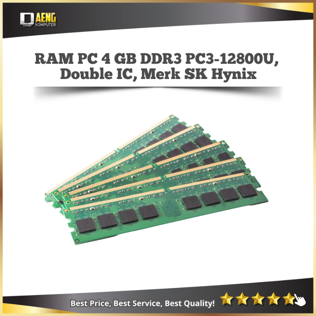 Jual Ram Pc 4 gb ddr3 PC3 12800U Merk Sky Hynix mantap seragam original ...