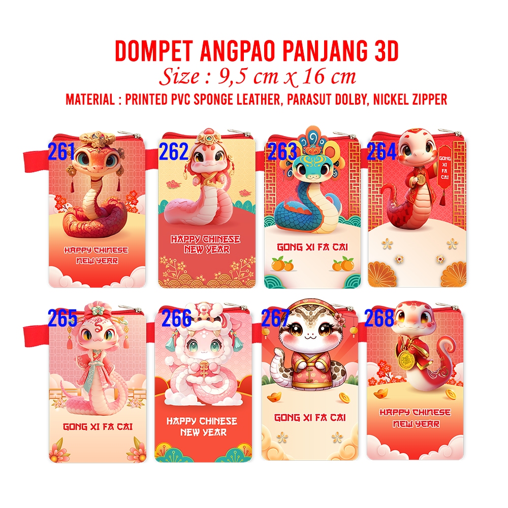 Jual Dompet Angpao Imlek Seri Ular 3D Panjang Tinggi Angpao Imlek Ular ...