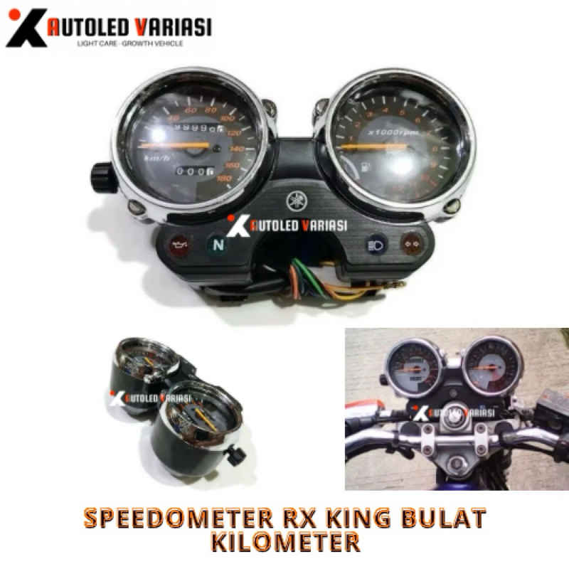 Jual Spidometer Kilometer Rx King model Bulat Full Set Original ...