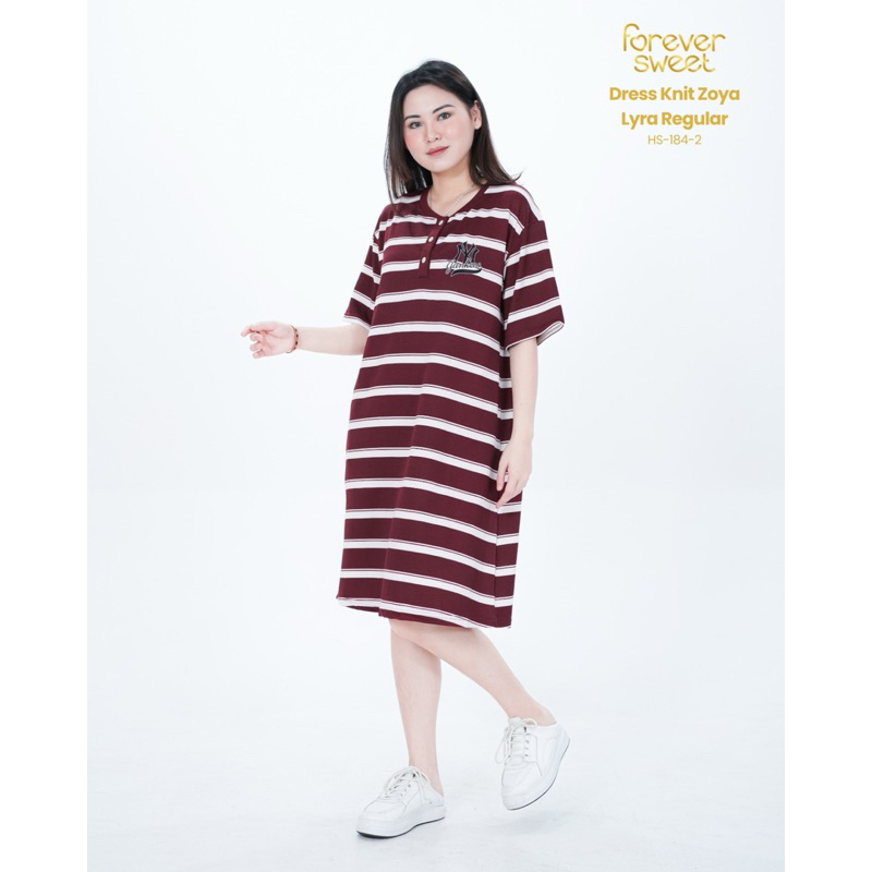 Jual FOREVER SWEET Daster Knit Midi Wanita Home Dress Regular Fit ...