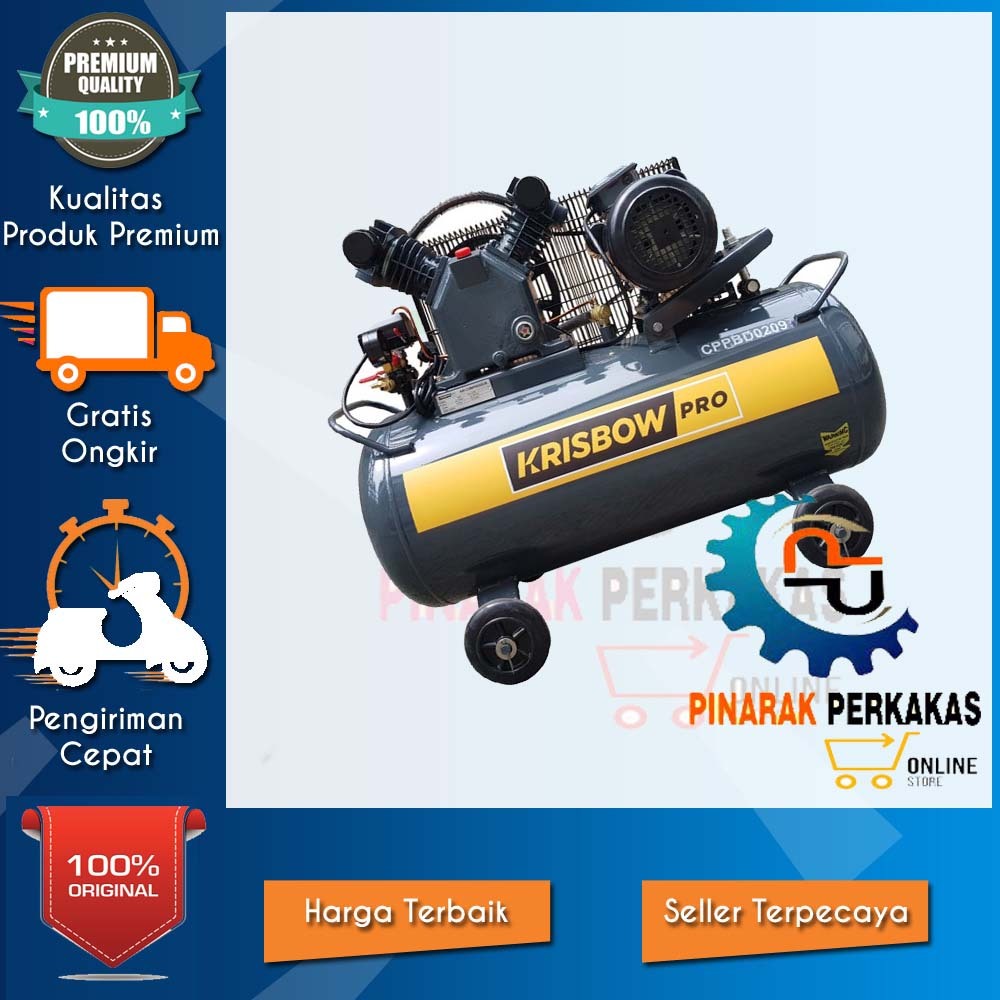 Jual KRISBOW CPPBD0209 Kompresor 2HP 90L 10Bar / COMPRESSOR 2HP 90L 10B ...