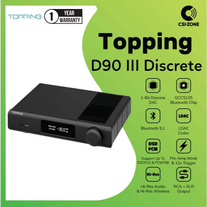 Jual Topping D90 III Discrete Fully 1-Bit Balanced Hi-Fi DAC Pre ...