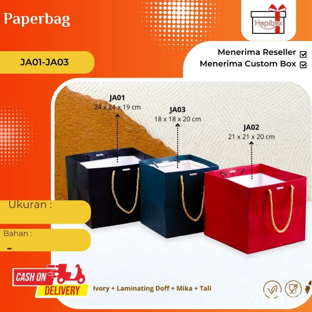 Jual Paper Bag Tali Souvenir Hampers Gift / Paper Bag Mika / Paper Bag ...