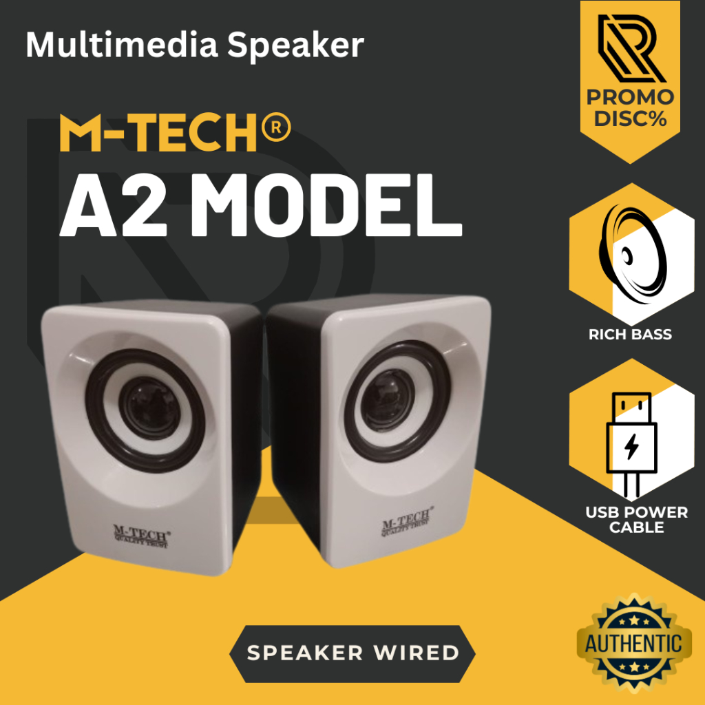 Jual M-Tech Speaker Wired Multimedia PC/Laptop A2 Model | Shopee Indonesia