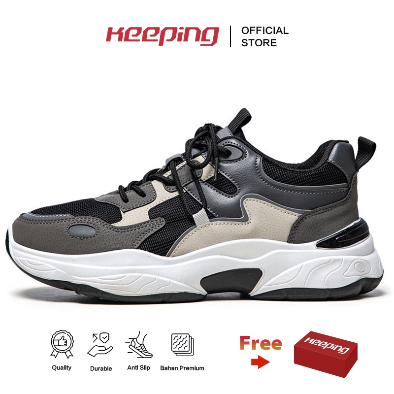 Jual Keeping Sepatu Sneakers Pria Original Casual Sepatu Olahraga Cowok ...