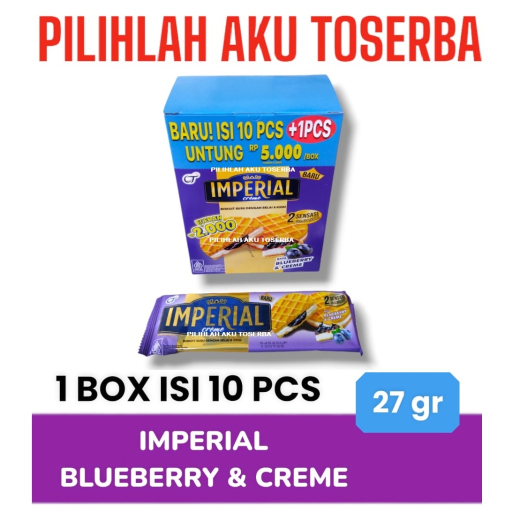 Jual IMPERIAL cream BLUEBERRY 27 gr - ( HARGA 1 BOX ) | Shopee Indonesia