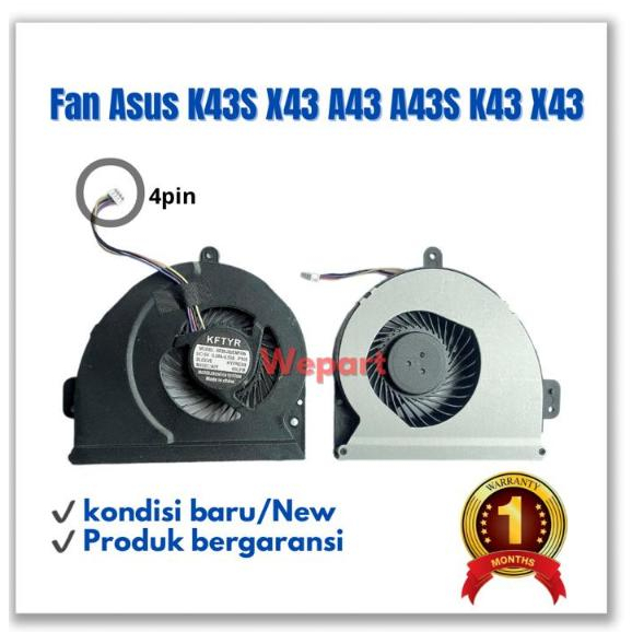 Jual Fan Kipas Processor Laptop Asus A43s K43 A43 53S K53S A53S K53SJ ...