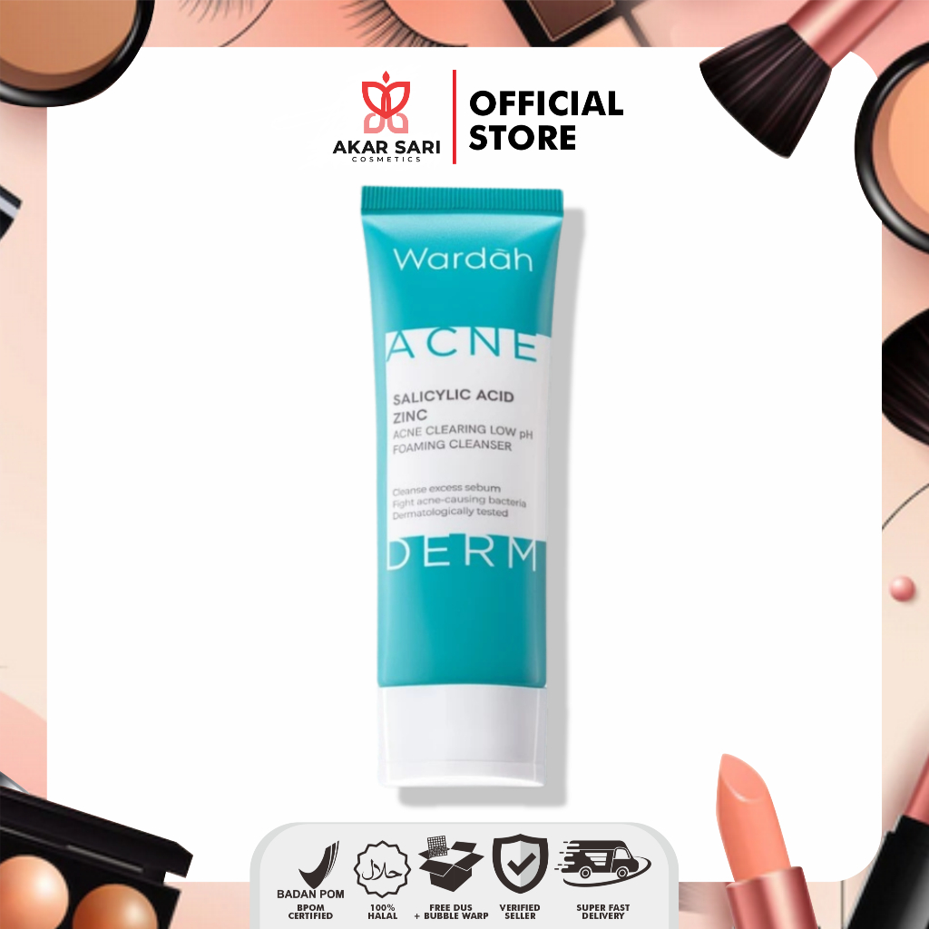 Jual WARDAH ACNEDERM SALICYLIC ACID ZINC ACNE CLEARING LOW PH FOAMING ...