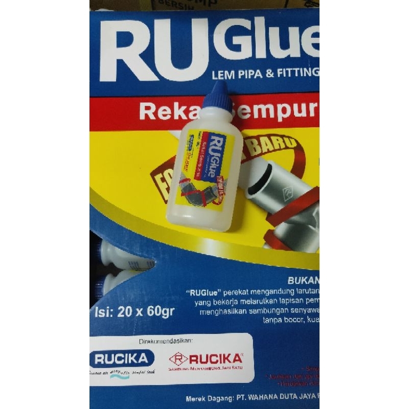 Jual LEM PVC RUGLUE 60 gr, LEM PVC RUGLUE 60 gr LEMBOTOL | Shopee Indonesia