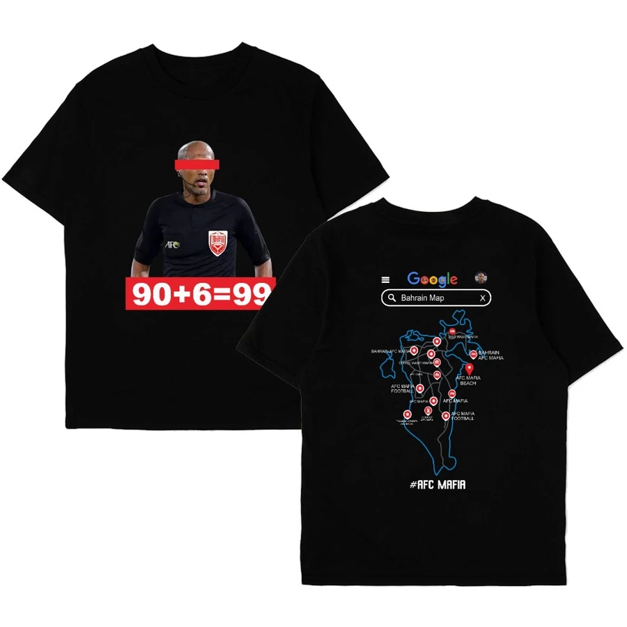 Jual FWSHOP Kaos lengan pendek Viral Wasit 90+6= 99 Bahrain AFC MAP ...