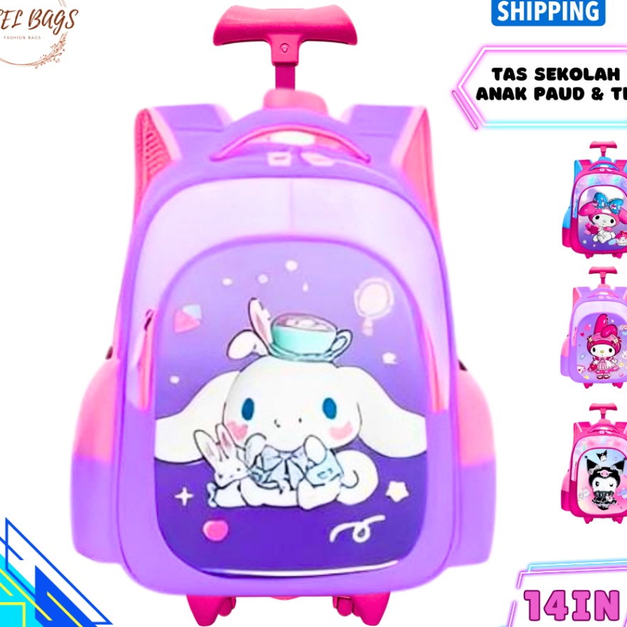 Jual Tawaran tas koper anak perempuan sekolah tk paud gambar kuromi 3d timbul wateroof | Shopee ...