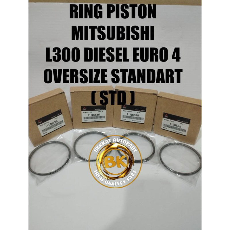 Jual RING PISTON ( TIPE A ) OS STD MITSUBISHI L300 DIESEL EURO 4 DISEL SOLAR 1110D535 OVERSIZE ...