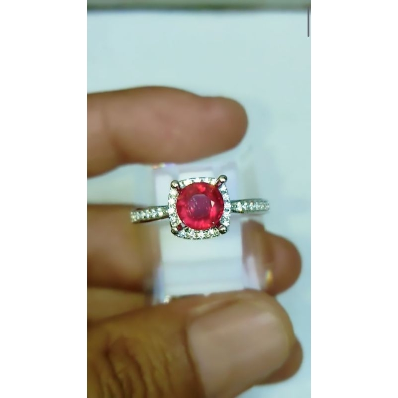 Jual natural Rubi (corundum) Pegon blood,perak 925 original,batu ...
