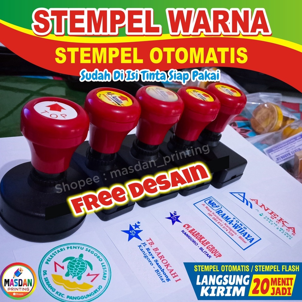 Jual ART O4I5 STEMPEL FLASH STEMPEL CUSTOM STEMPEL OTOMATIS STEMPEL TTD | Shopee Indonesia