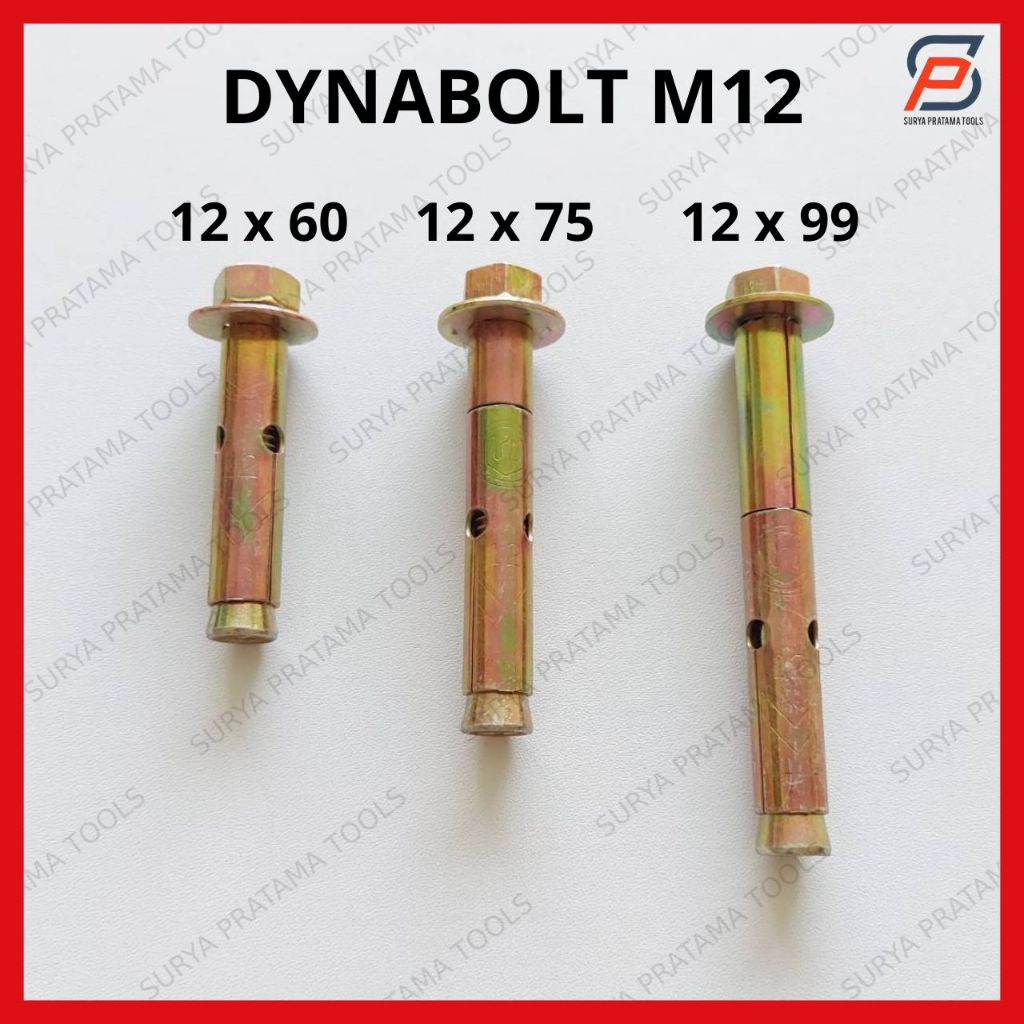 Jual Dynabolt Baut Beton M12 12x60 12x75 12x99 / Baut Tanam Tembok 12mm ...