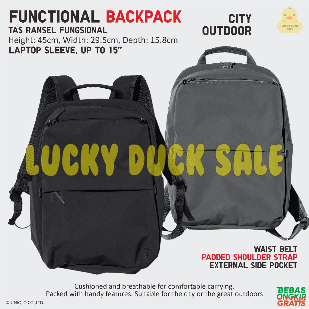 Jual Functional Backpack Tas Ransel Fungsional Laptop Payung Outdoor ...