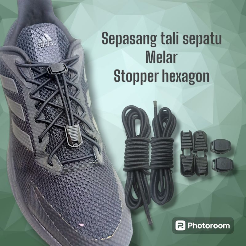 Jual Locklaces shoe tali sepatu stopper hexagon tali sepatu melar ...