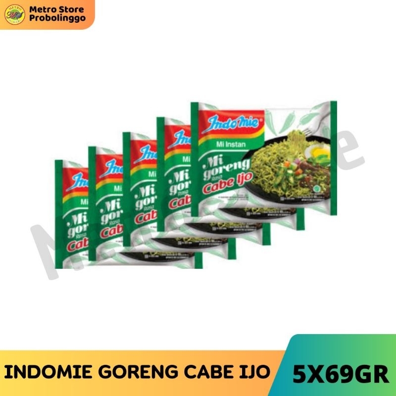 Jual INDOMIE GORENG CABE IJO ISI 5 100% ASLI | Shopee Indonesia
