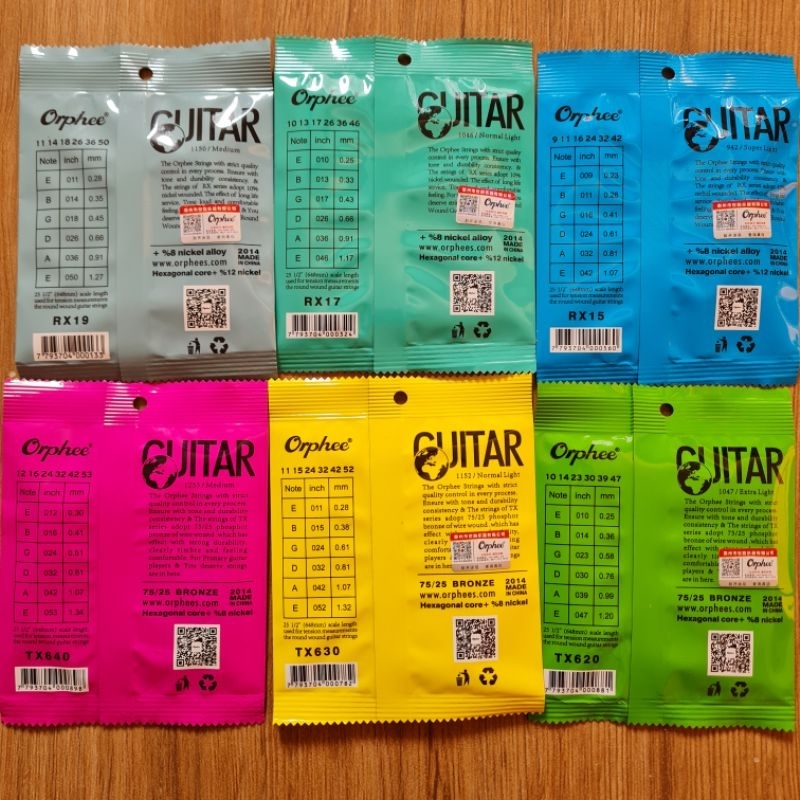 Jual senar gitar orphee akustik dan elektrik original type TX & RX ...