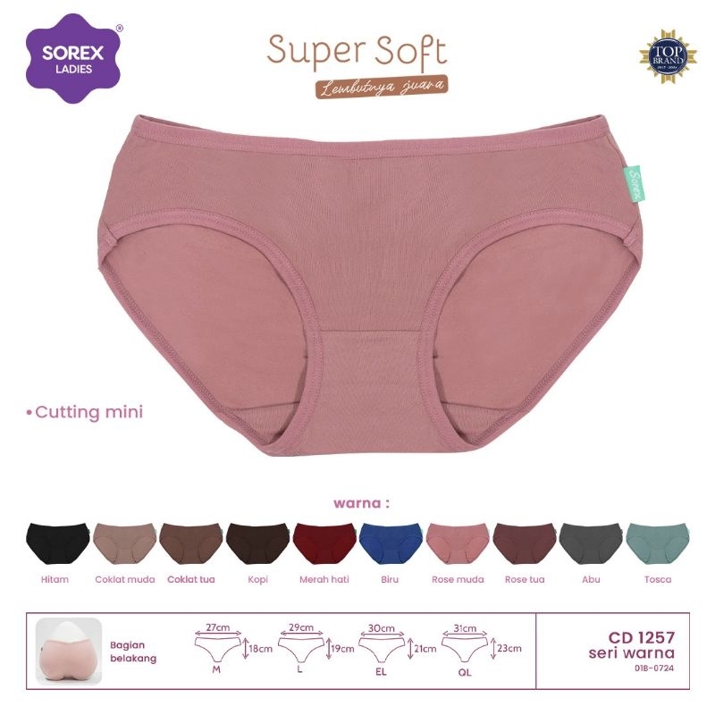 Jual Sorex celana dalam wanita 1257 super soft M,L,XL,XXL super soft Mini | Shopee Indonesia
