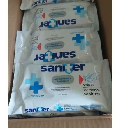 Jual saniter 50 sheet tissue ( 4 pax ) | Shopee Indonesia