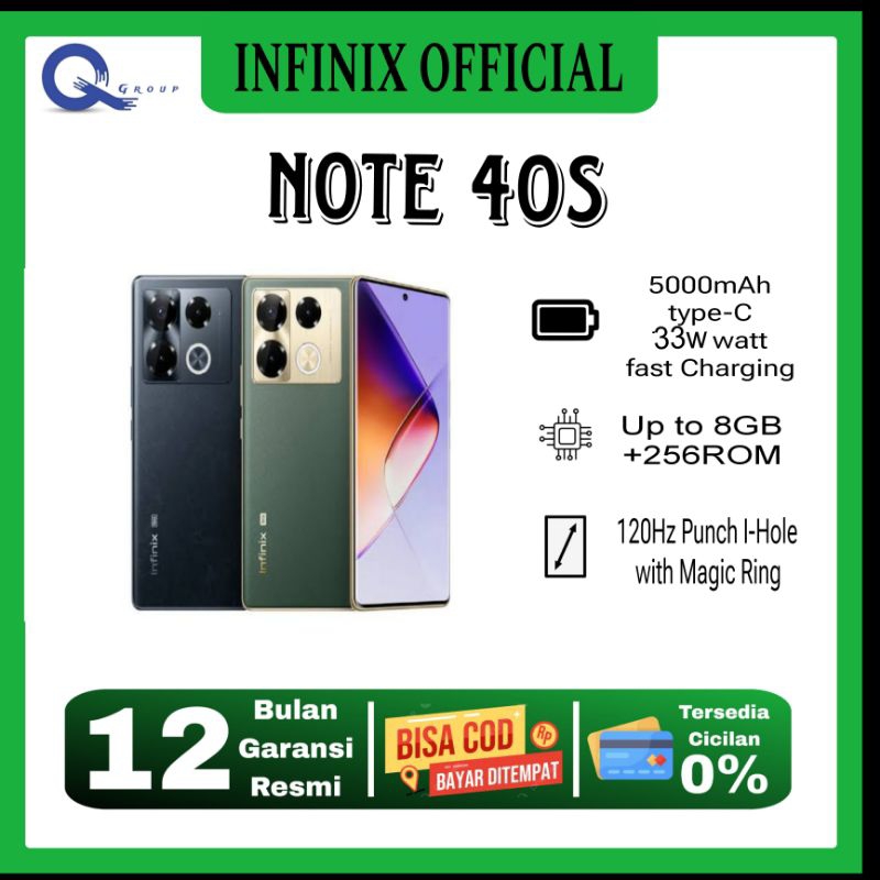 Jual INFINIX NOTE 40S 8/256GB Baru Bergaransi Resmi | Shopee Indonesia