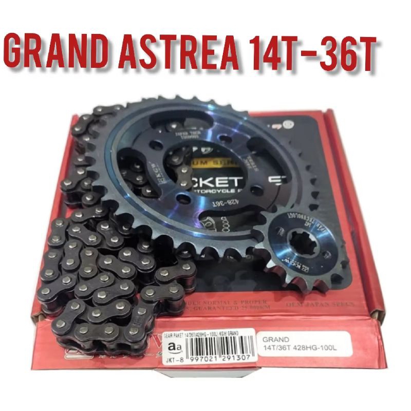 Jual Paket Gear Set KGW Grand Astrea dengan Gigi Tarik Ukuran 14T-36T ...