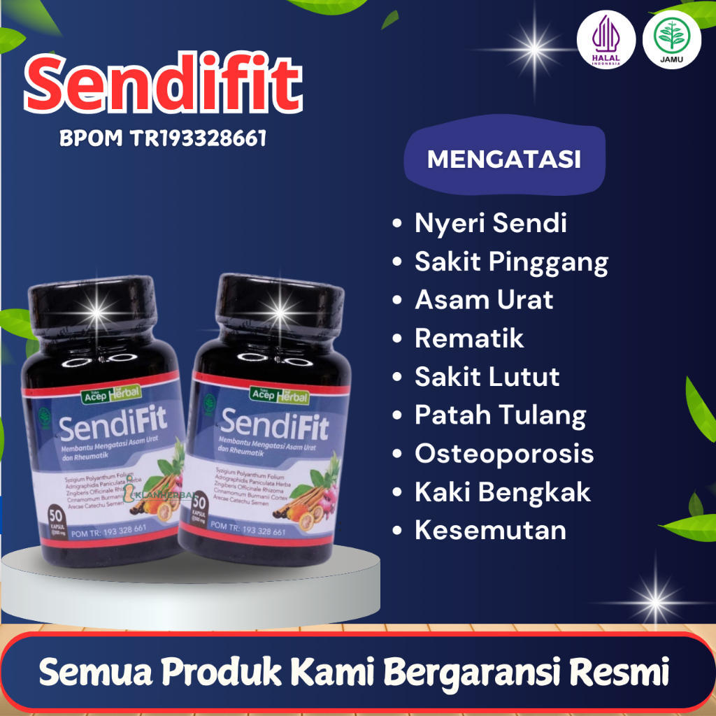 Jual Sendifit Obat Herbal Nyeri Sendi Asli Kapsul Alami Bpom - Sendfit ...