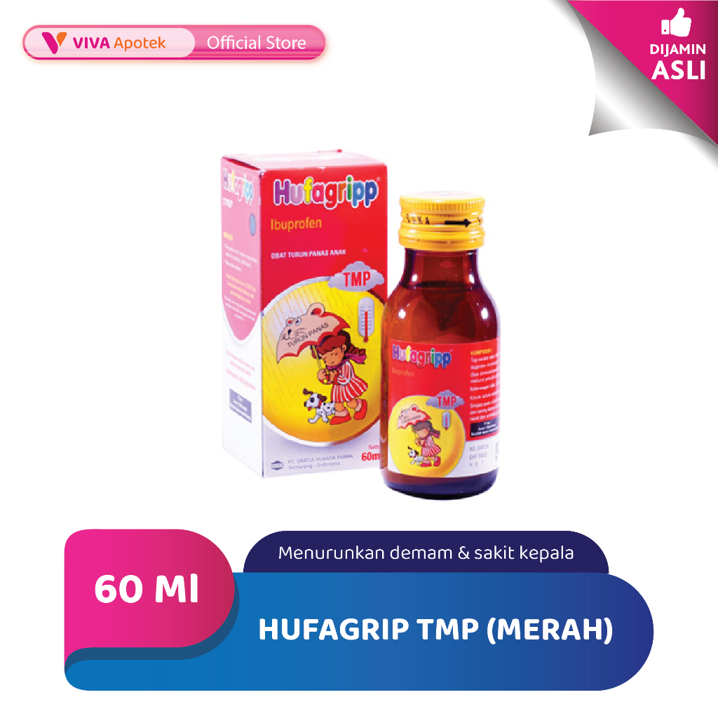 Jual Hufagrip TMP (Merah) Menurunkan Demam dan Sakit Kepala (60 ml ...
