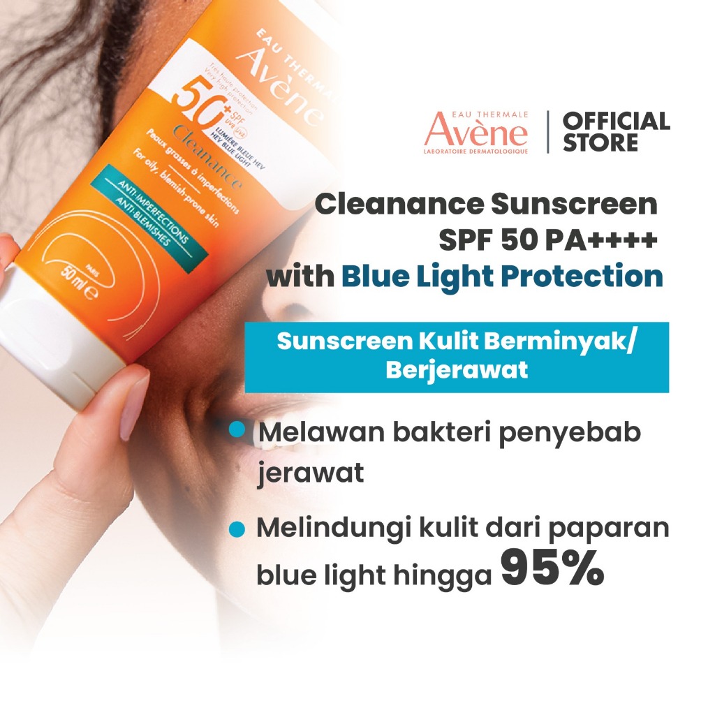 Jual [NEW] Avene Cleanance Sunscreen SPF 50 PA++++ with Blue Light ...
