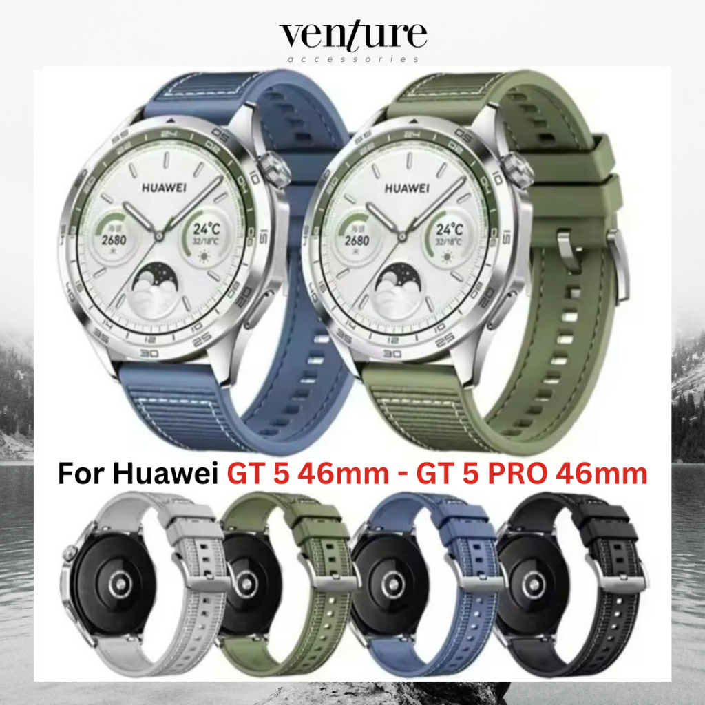 Jual TALI JAM STRAP HUAWEI GT 5 46MM GT5 PRO 46MM MODEL NYLON SILICONE ...