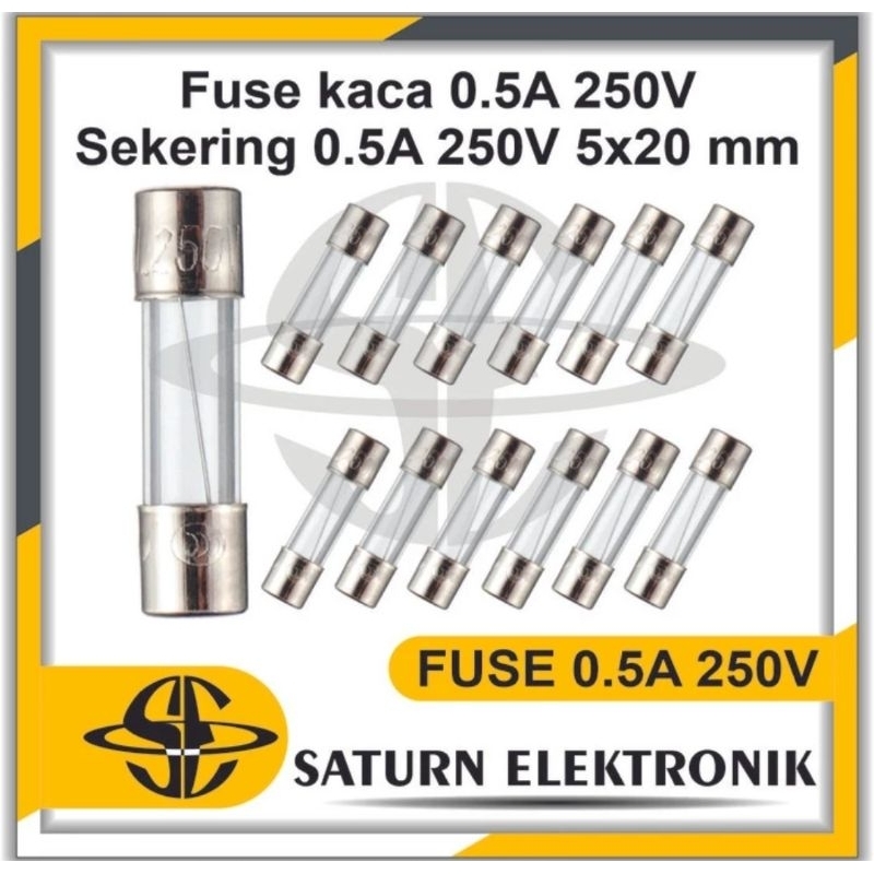 Jual Fuse Tabung Bening Sekring Kaca Kecil 5x20mm 0,1A 0,5A 1A 3A 5A 10A | Shopee Indonesia