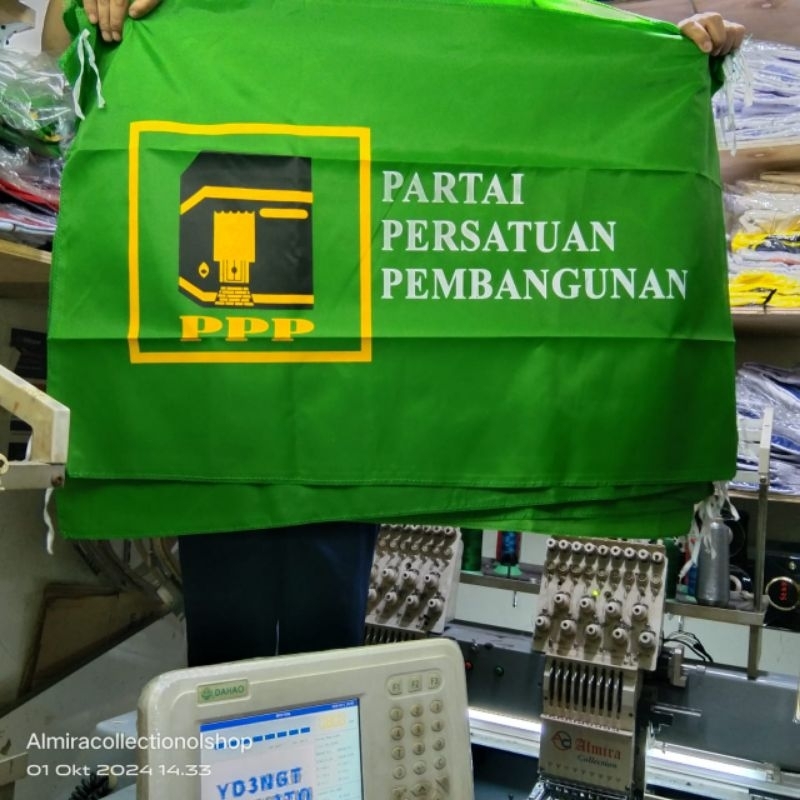 Jual bendera sablon partai PPP 60x90 50 pcs | Shopee Indonesia