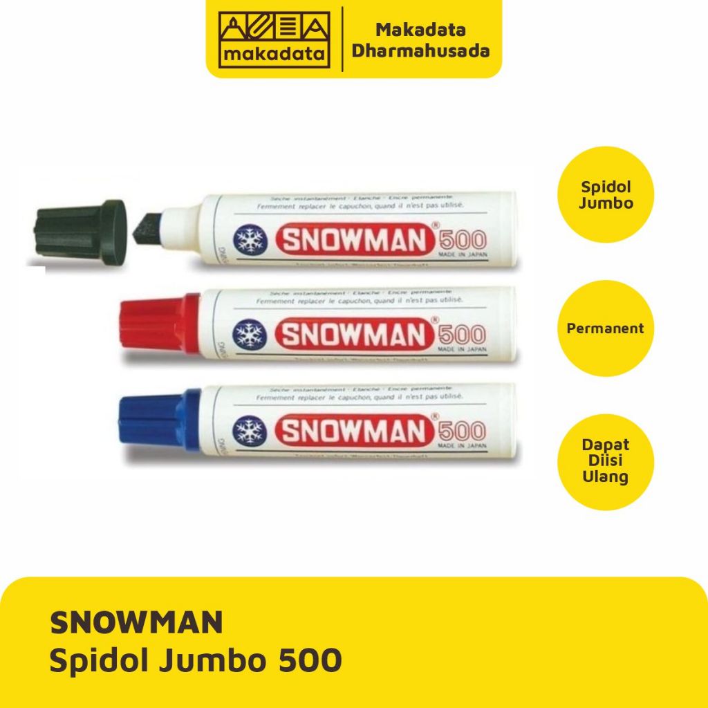 Jual SPIDOL JUMBO PERMANENT SNOWMAN 500 (1PCS) | Shopee Indonesia